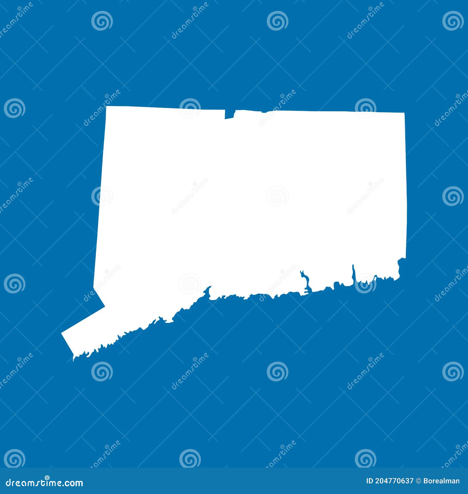 Map of the Connecticut stock vector. Illustration of symbol - 204770637