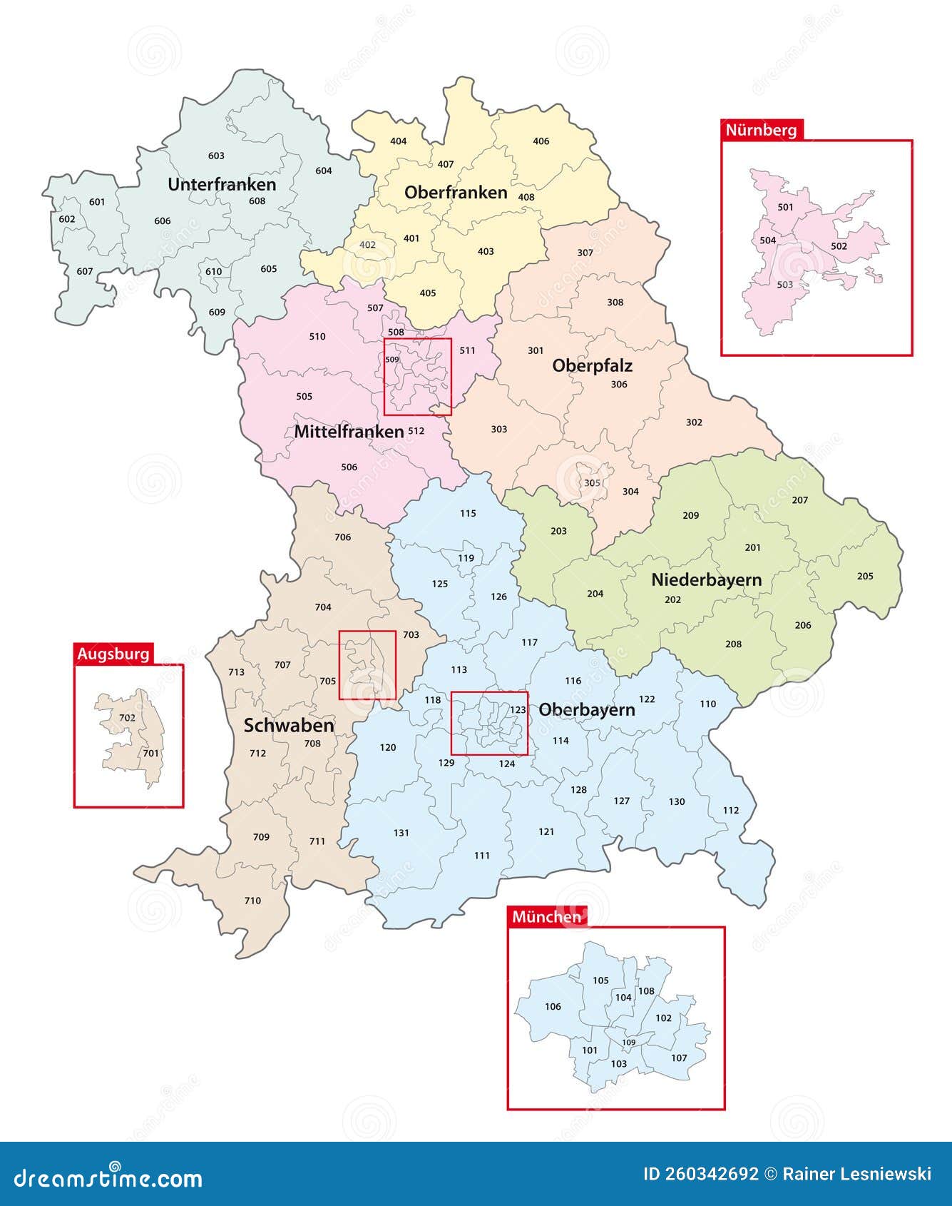 Map Of The Constituencies For The 2023 State Election In German Royalty ...