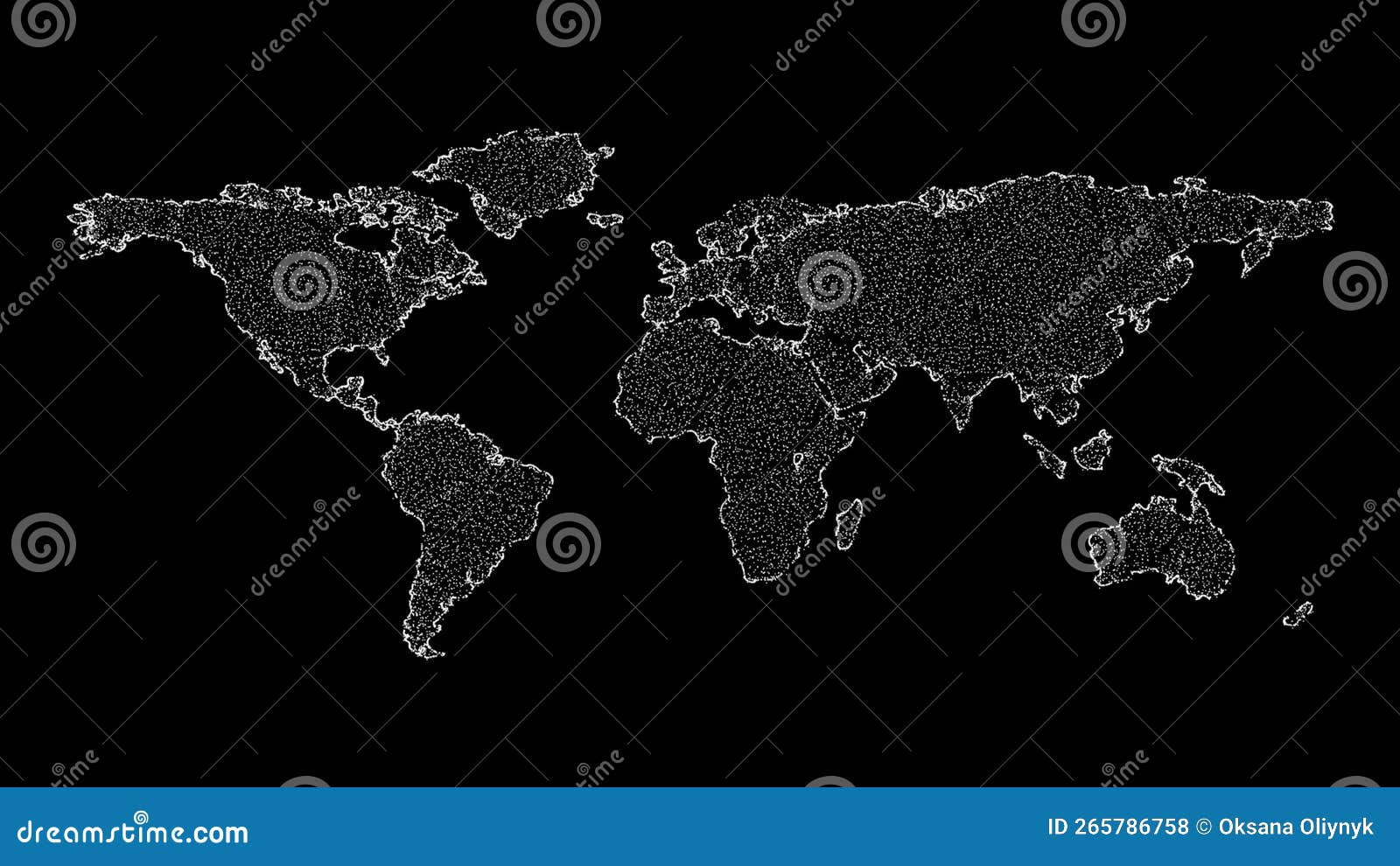 Map of Continents Earth with Effect of Motion Small Particles on Your ...