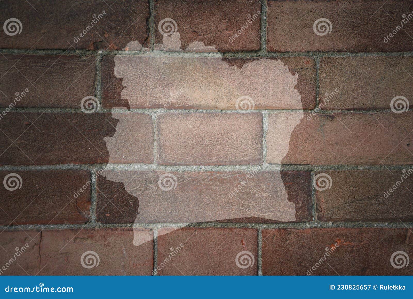 Map of Cote Divoire on a Old Brick Wall Stock Image - Image of flag ...