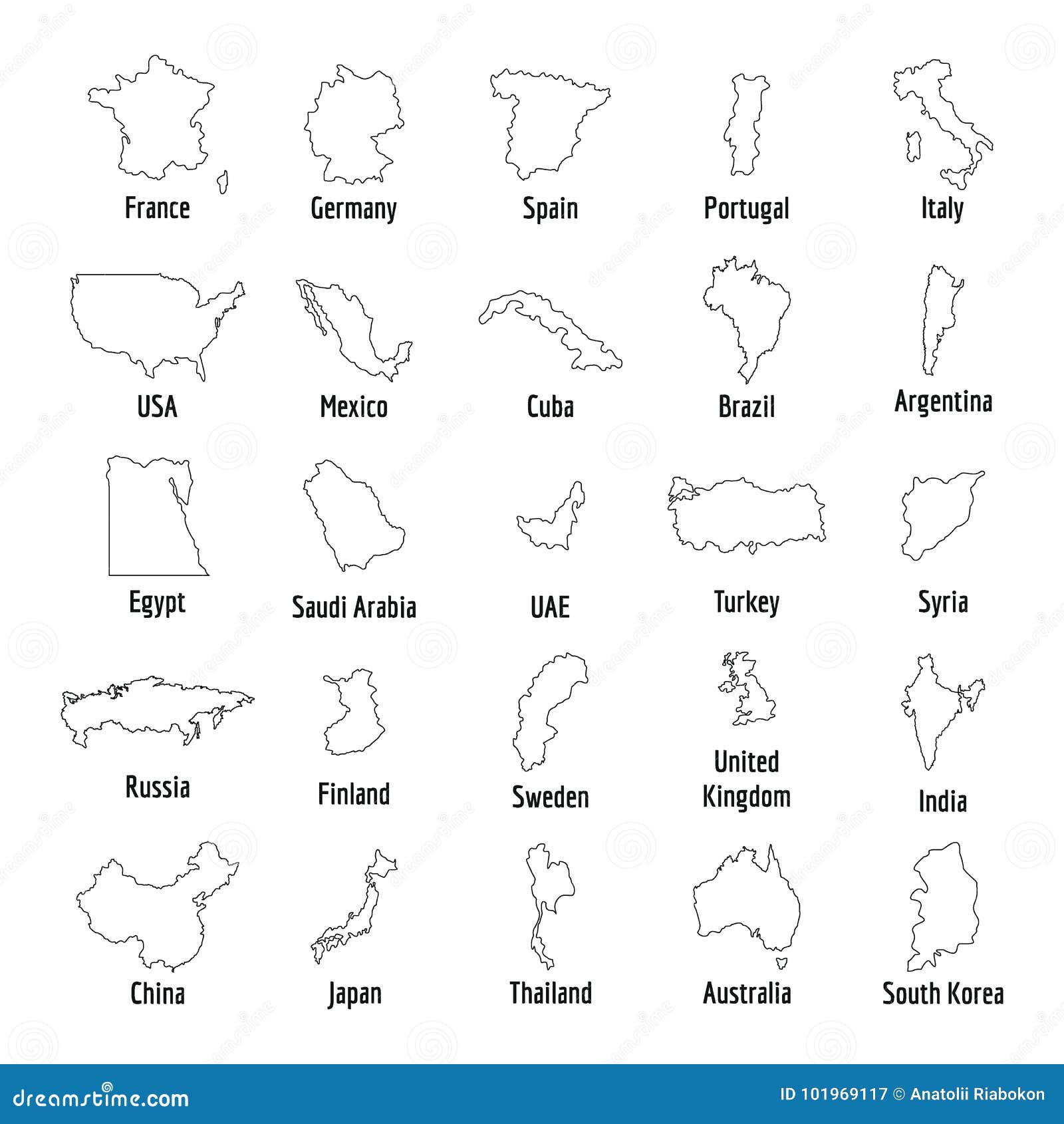 Map Country Icon Set, Outline Style Stock Vector - Illustration of ... Map Country Icon Set, Outline Style Stock Vector - Illustration of ...