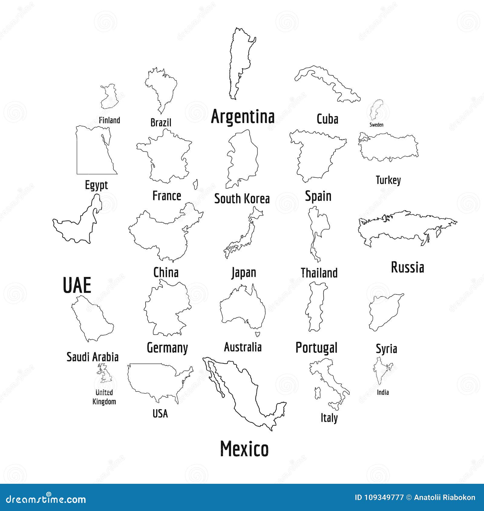 Map Country Icon Set, Outline Style Stock Vector - Illustration of ... Map Country Icon Set, Outline Style Stock Vector - Illustration of ...