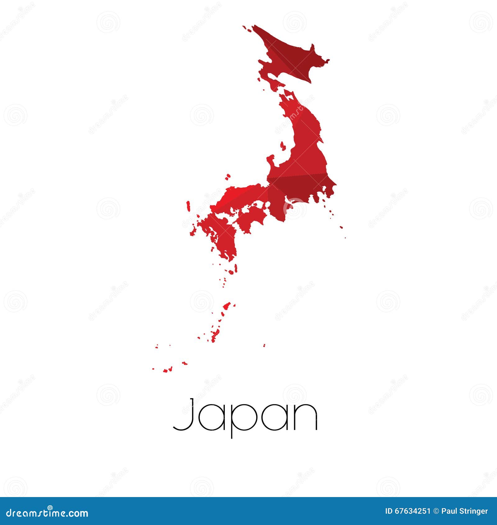 Map of the Country of Japan Stock Illustration - Illustration of ...