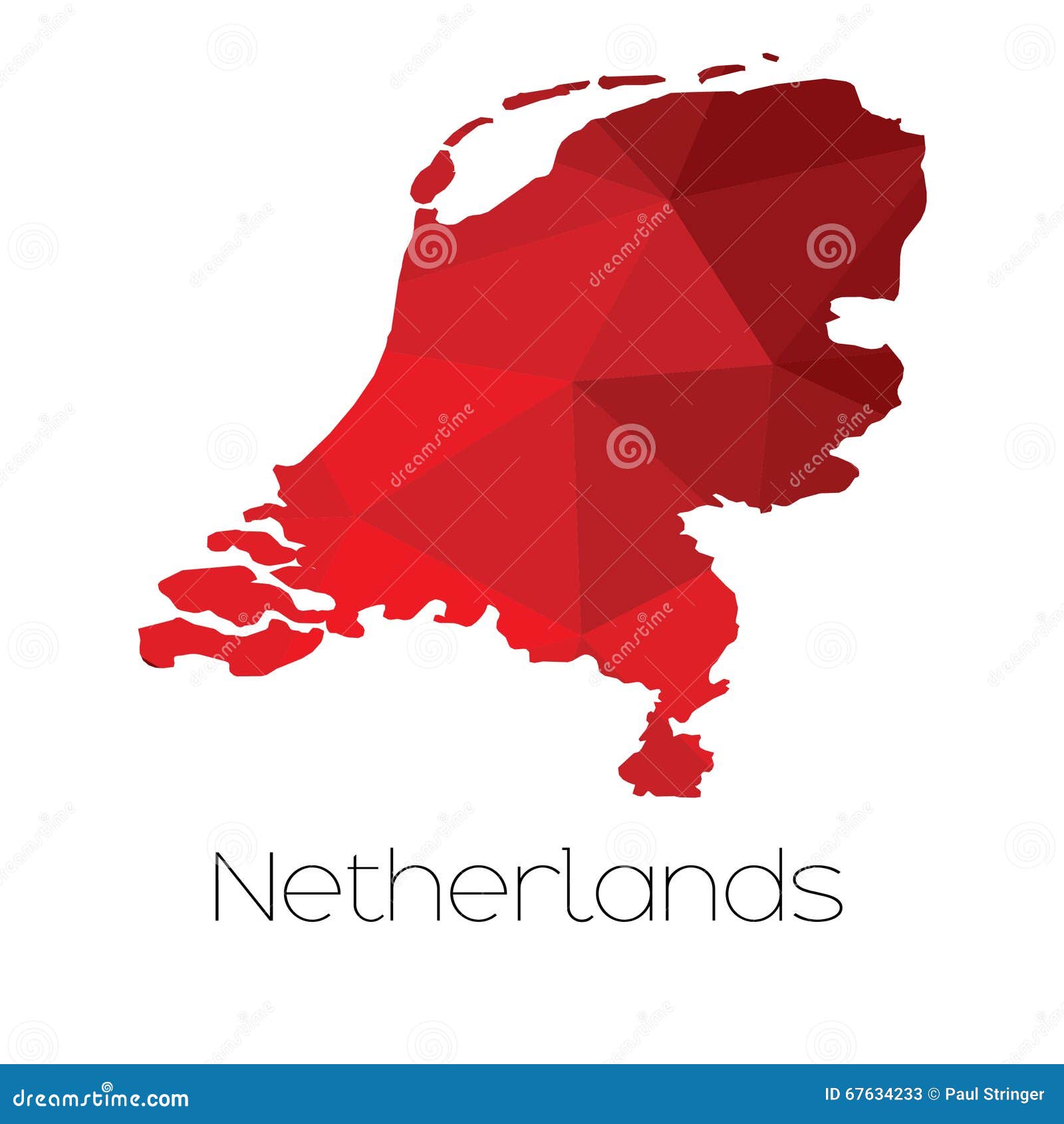 Map of the Country of Netherlands Stock Illustration - Illustration of ...
