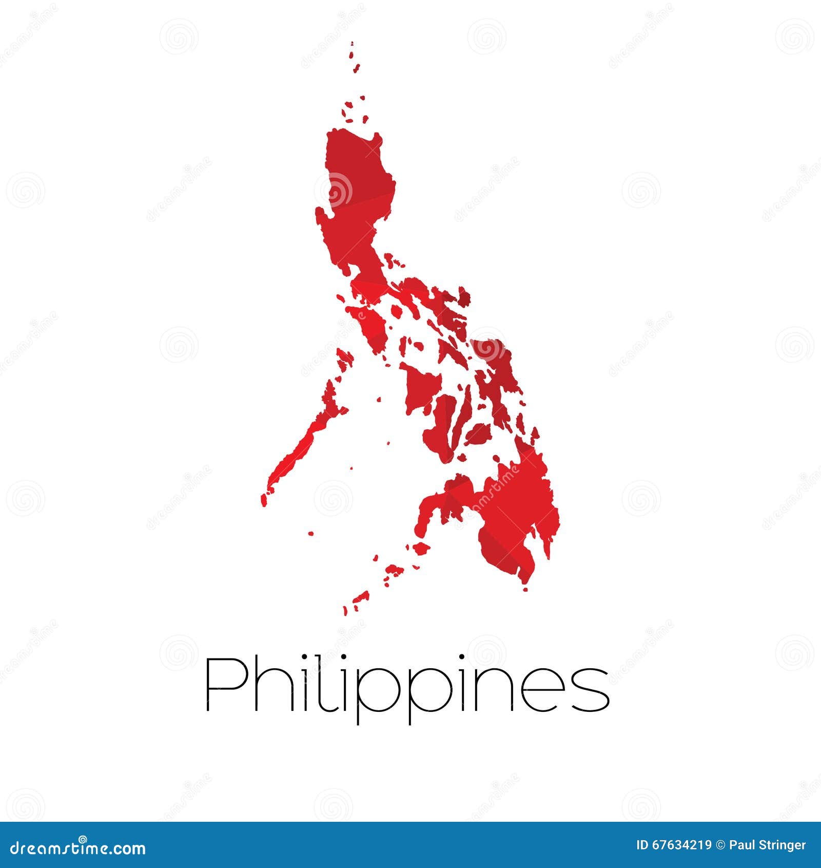 Map of the Country of Philippines Stock Illustration - Illustration of ...