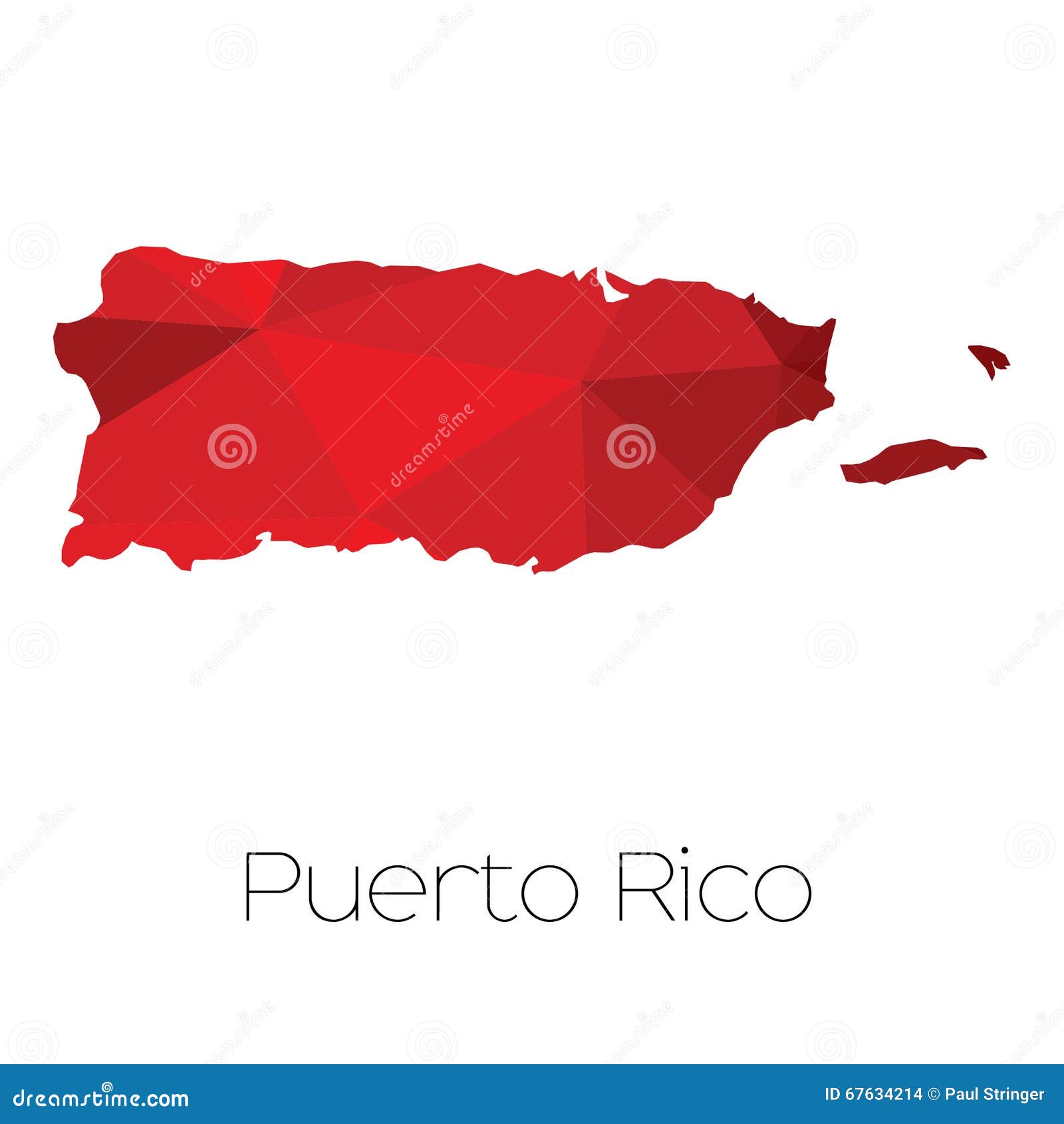 Map of the Country of Puerto Rico Stock Illustration - Illustration of ...