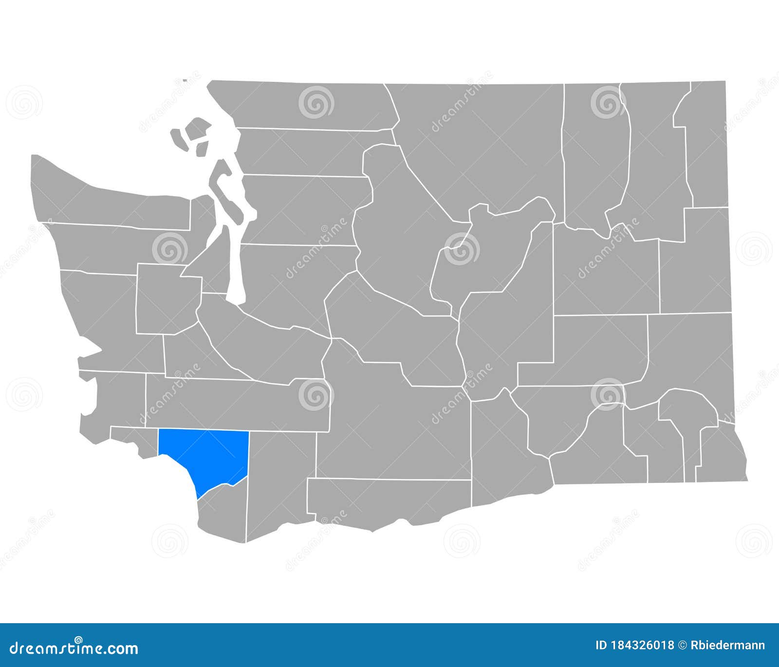 Map of Cowlitz in Washington Stock Vector - Illustration of gray ...