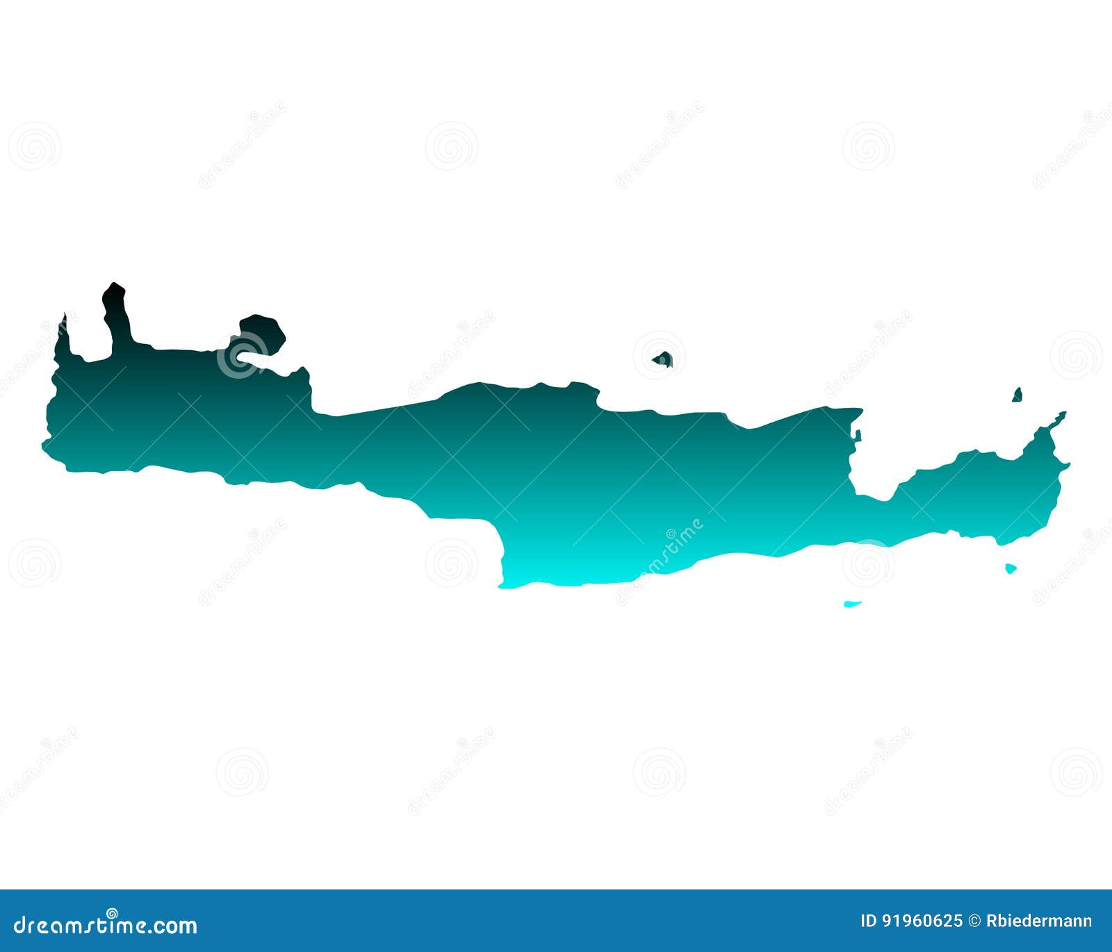 Map of Crete stock vector. Illustration of vector, geography - 91960625