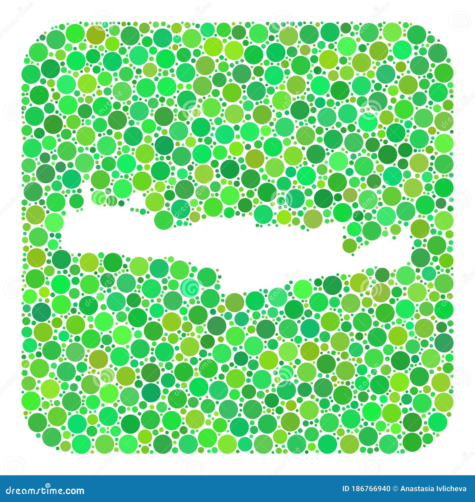 Map of Crete Island - Dotted Mosaic with Stencil Stock Vector ...