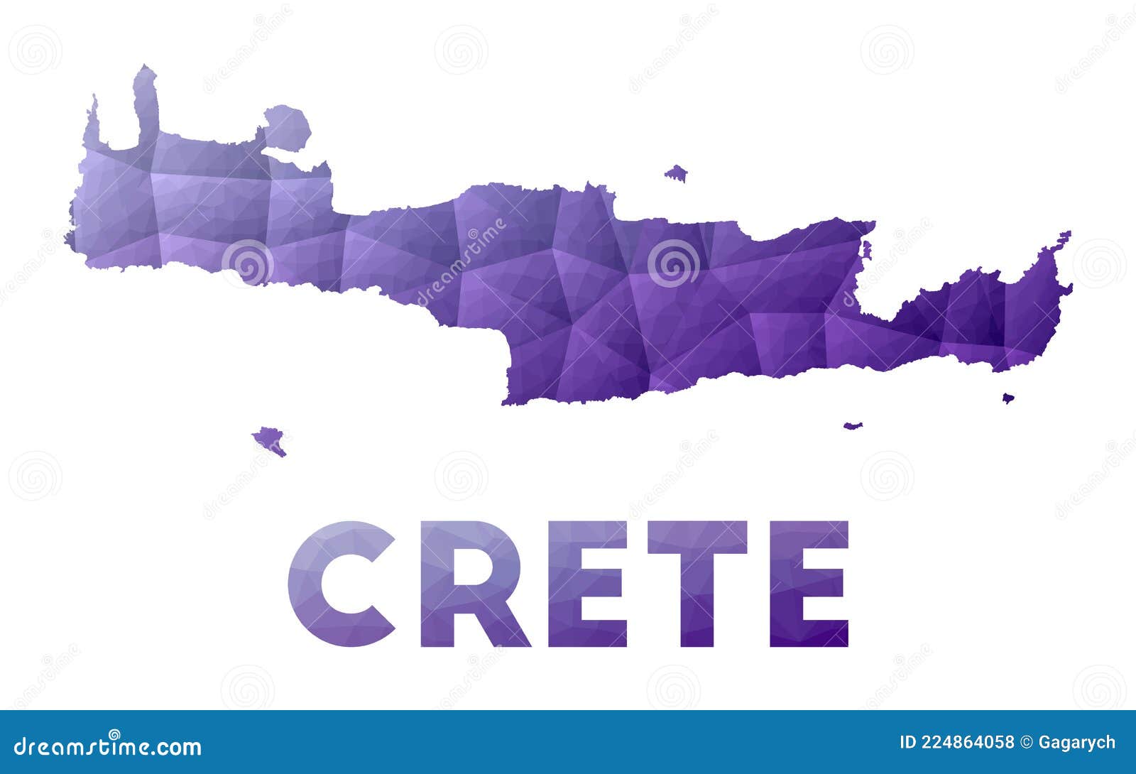 Map of Crete. stock vector. Illustration of mesh, border - 224864058