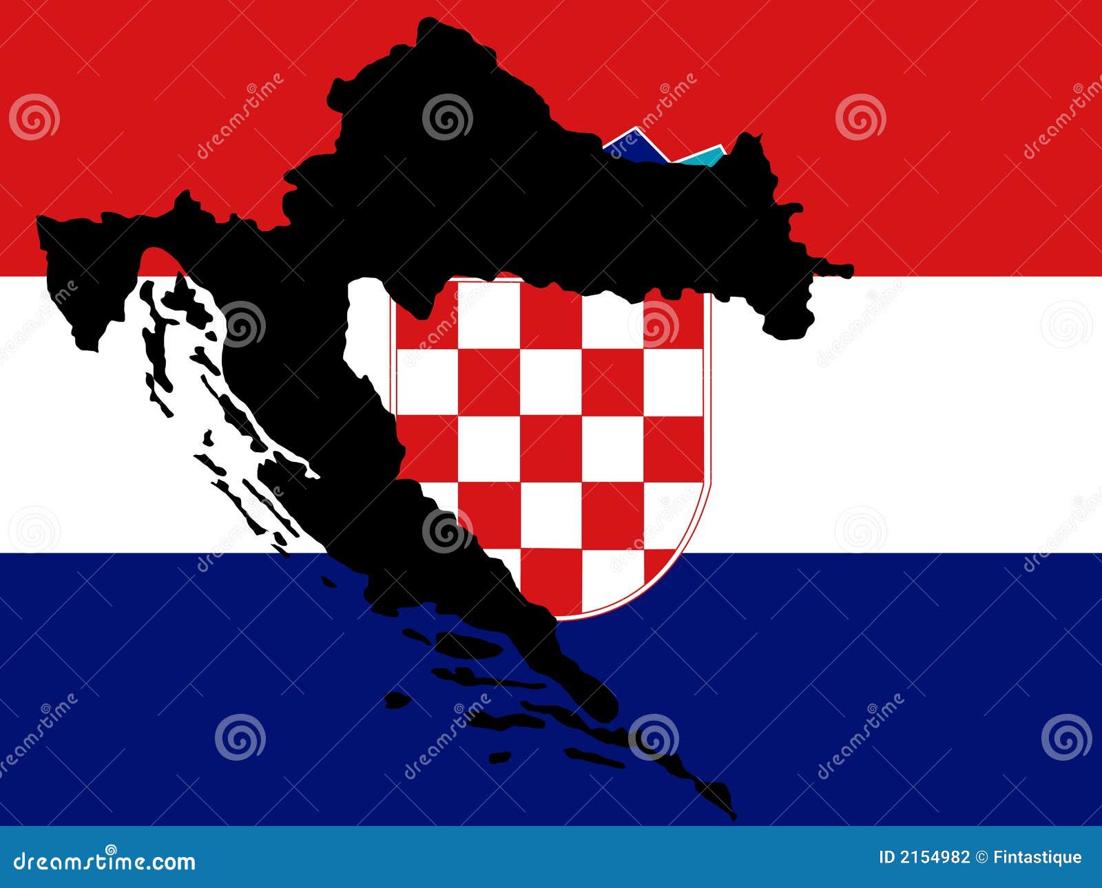 Map of croatia stock vector. Illustration of land, croatia - 2154982