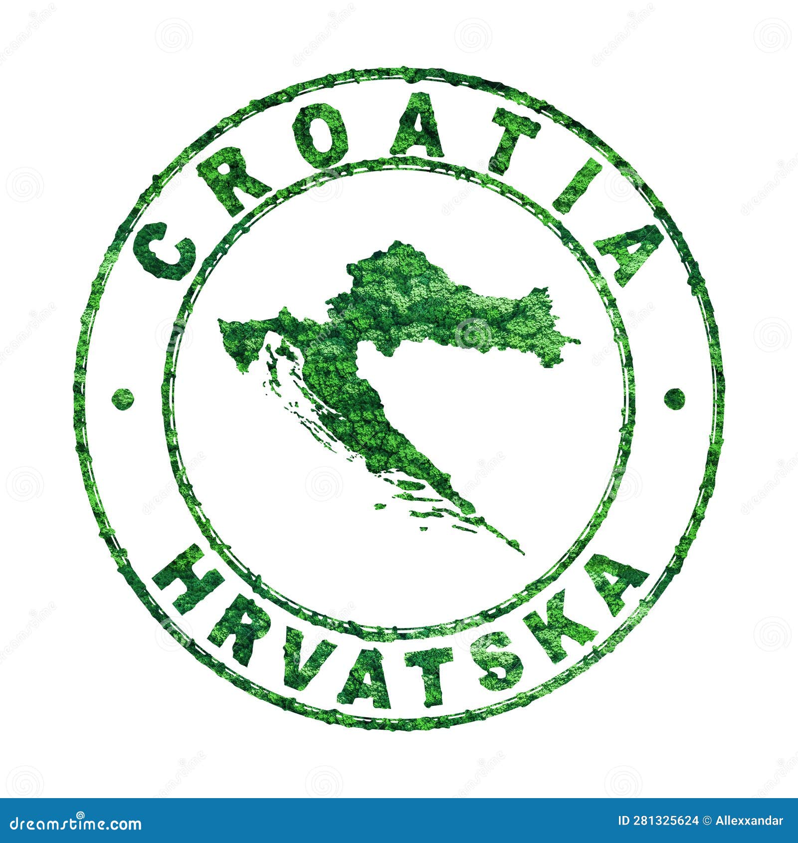 Map of Croatia, Postal Stamp, Sustainable Development, CO2 Emission ...