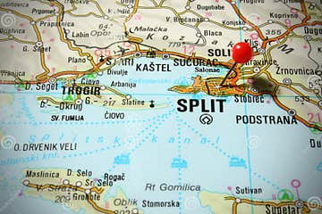 Map of Croatia - Split stock image. Image of marketing - 10051727