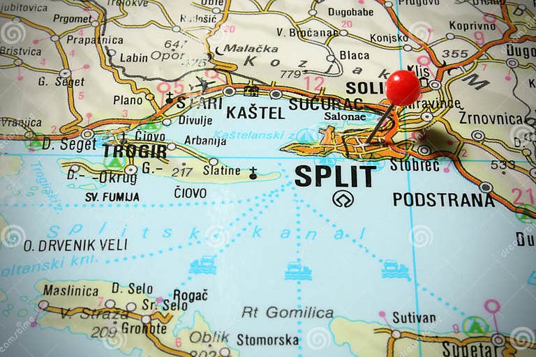 Map of Croatia - Split stock image. Image of marketing - 10051727