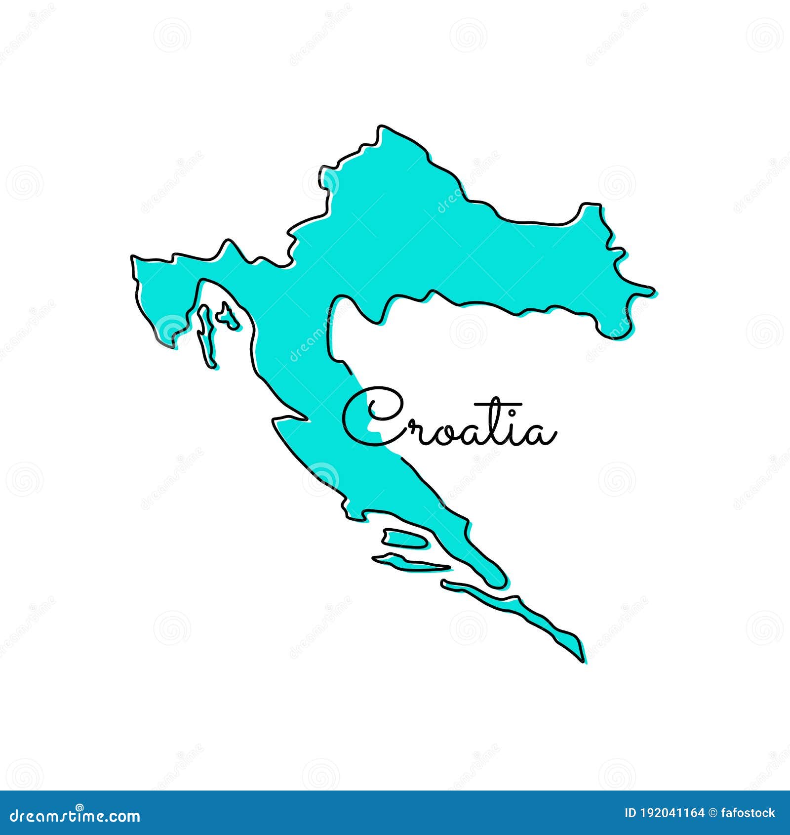 Map of Croatia Vector Design Template. Stock Vector - Illustration of ...