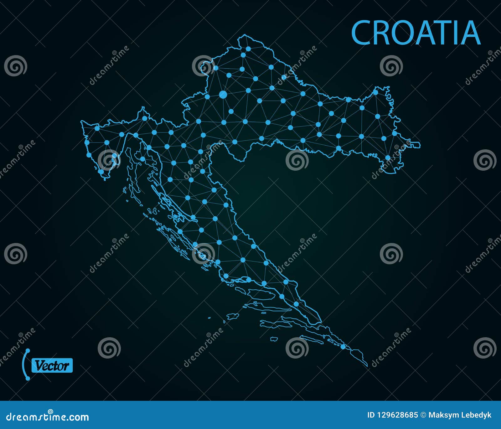 Map of Croatia. Vector Illustration. World Map Stock Illustration ...