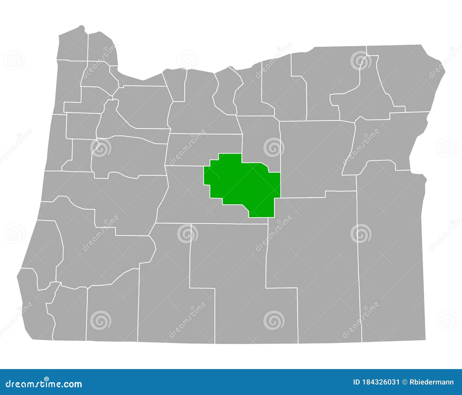 Map of Crook in Oregon stock vector. Illustration of isolated - 184326031