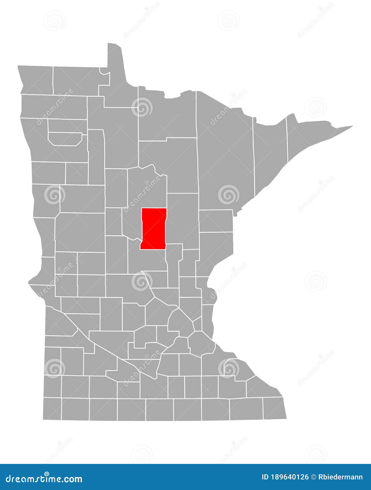 Map of Crow Wing in Minnesota Stock Vector - Illustration of line ...