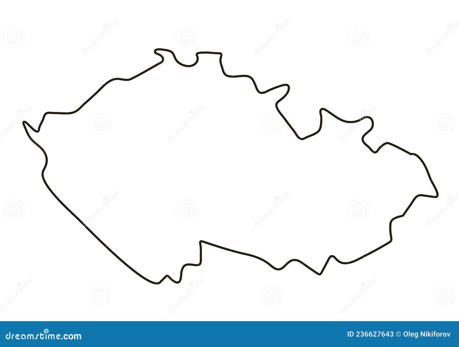 Map of Czech. Outline Map Vector Illustration Stock Vector ...