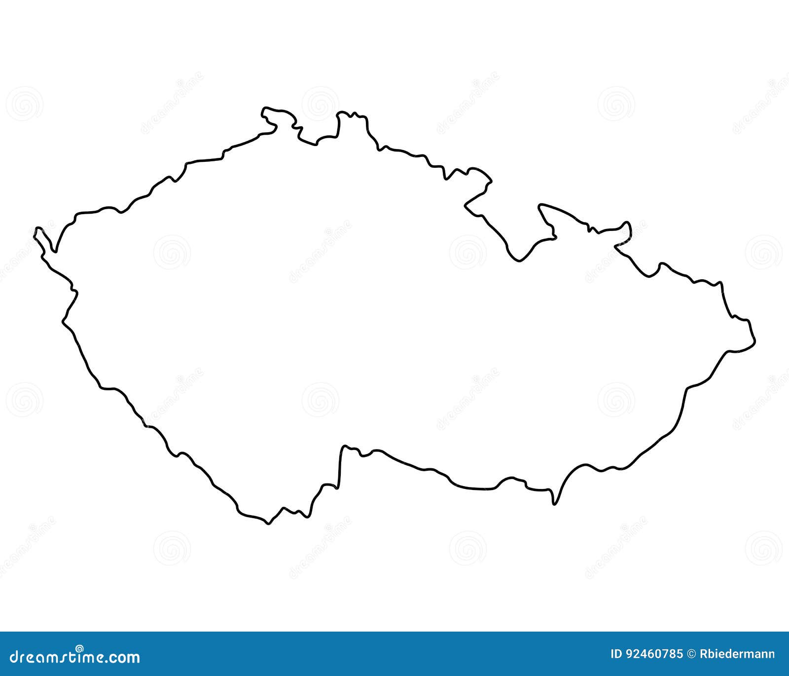 Map of Czech Republic stock vector. Illustration of grey - 92460785