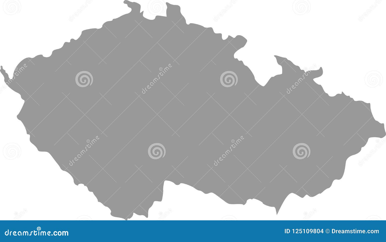 Map of Czech Republic stock vector. Illustration of line - 125109804