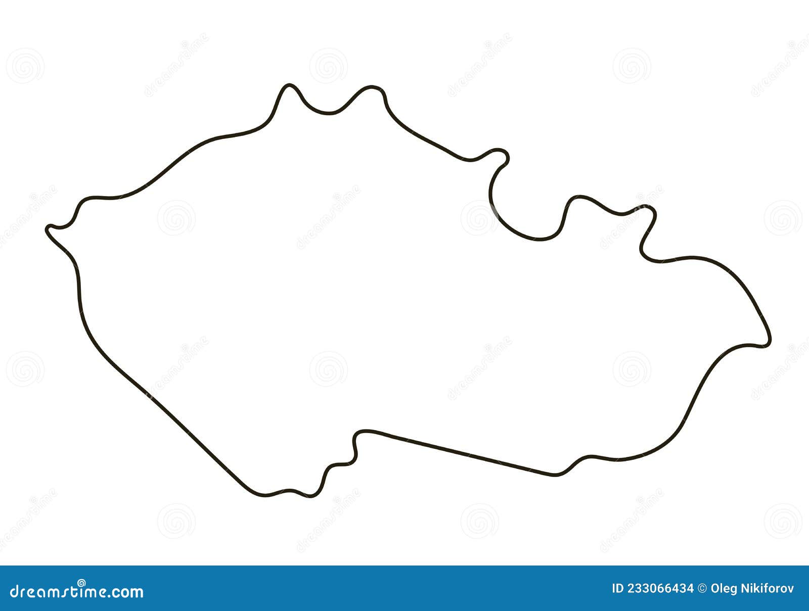 Map of Czech. Simple Outline Map Vector Illustration Stock Vector ...