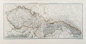 Map of the Czechoslovak Republic from 1935 Stock Image - Image of ...