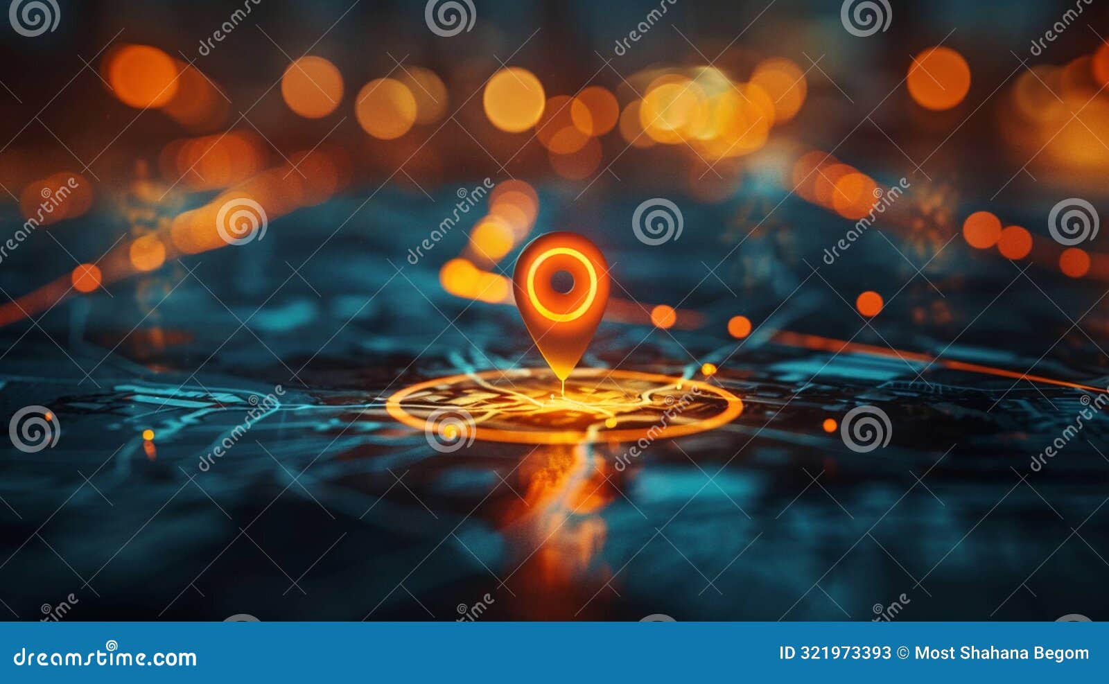 Map 3D Illustration, 3D Map Pins, GPS, Navigator Pin Checking Points ...