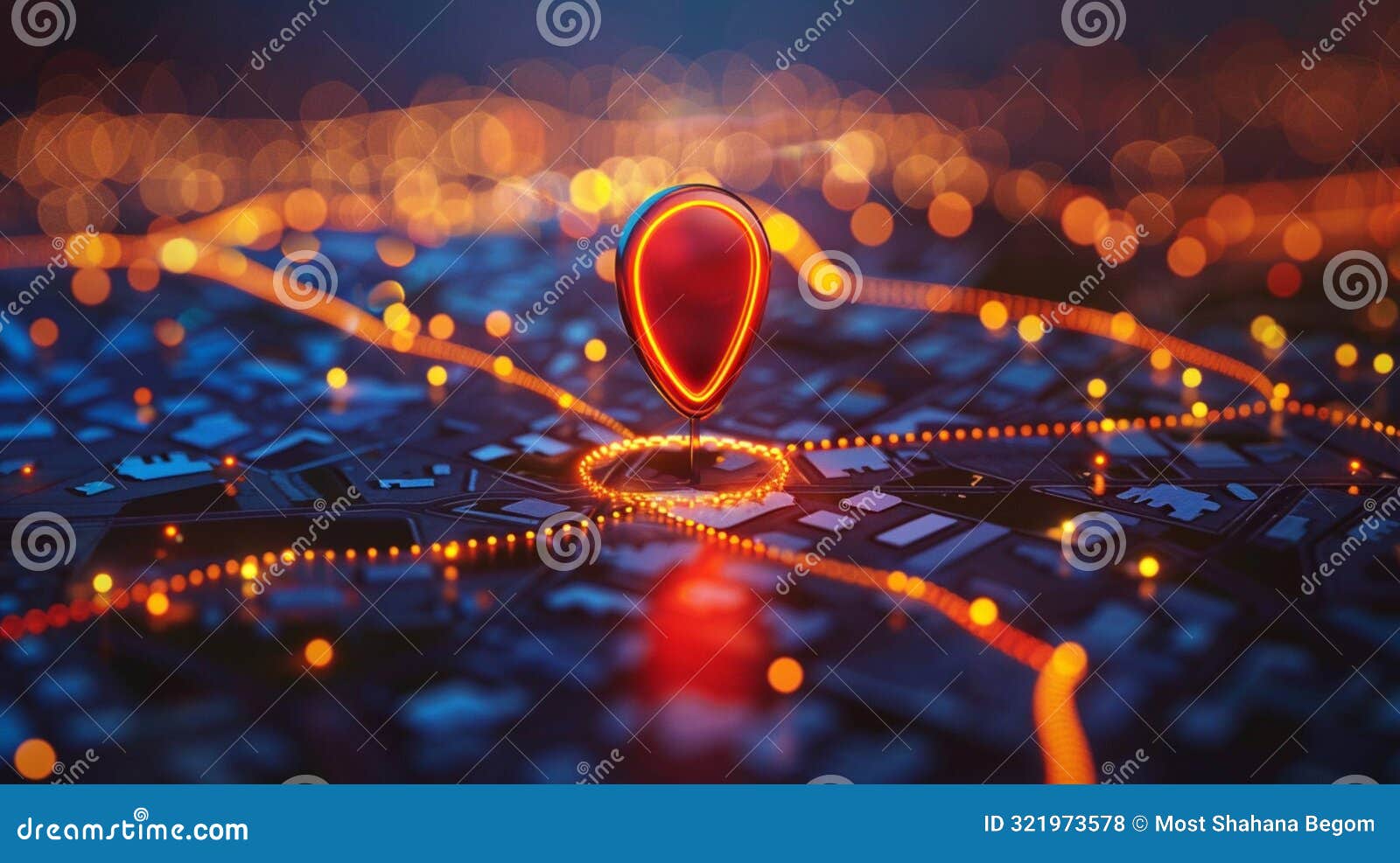 Map 3D Illustration, 3D Map Pins, GPS, Navigator Pin Checking Points ...