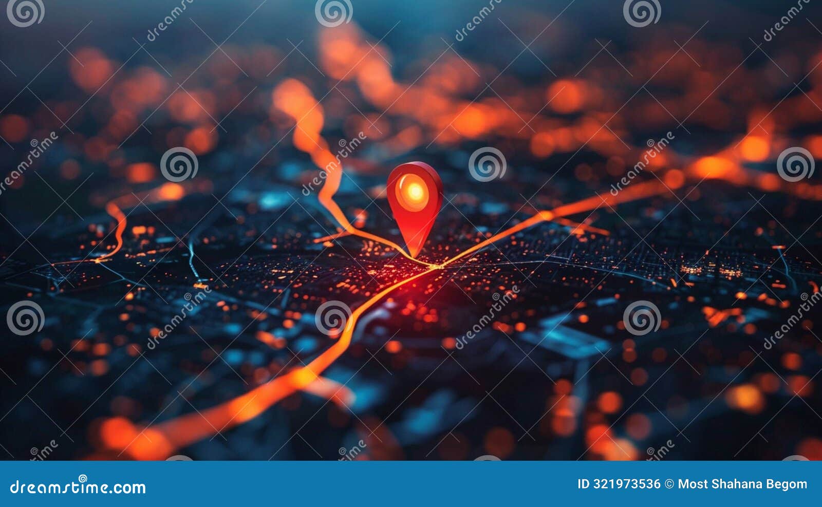 Map 3D Illustration, 3D Map Pins, GPS, Navigator Pin Checking Points ...