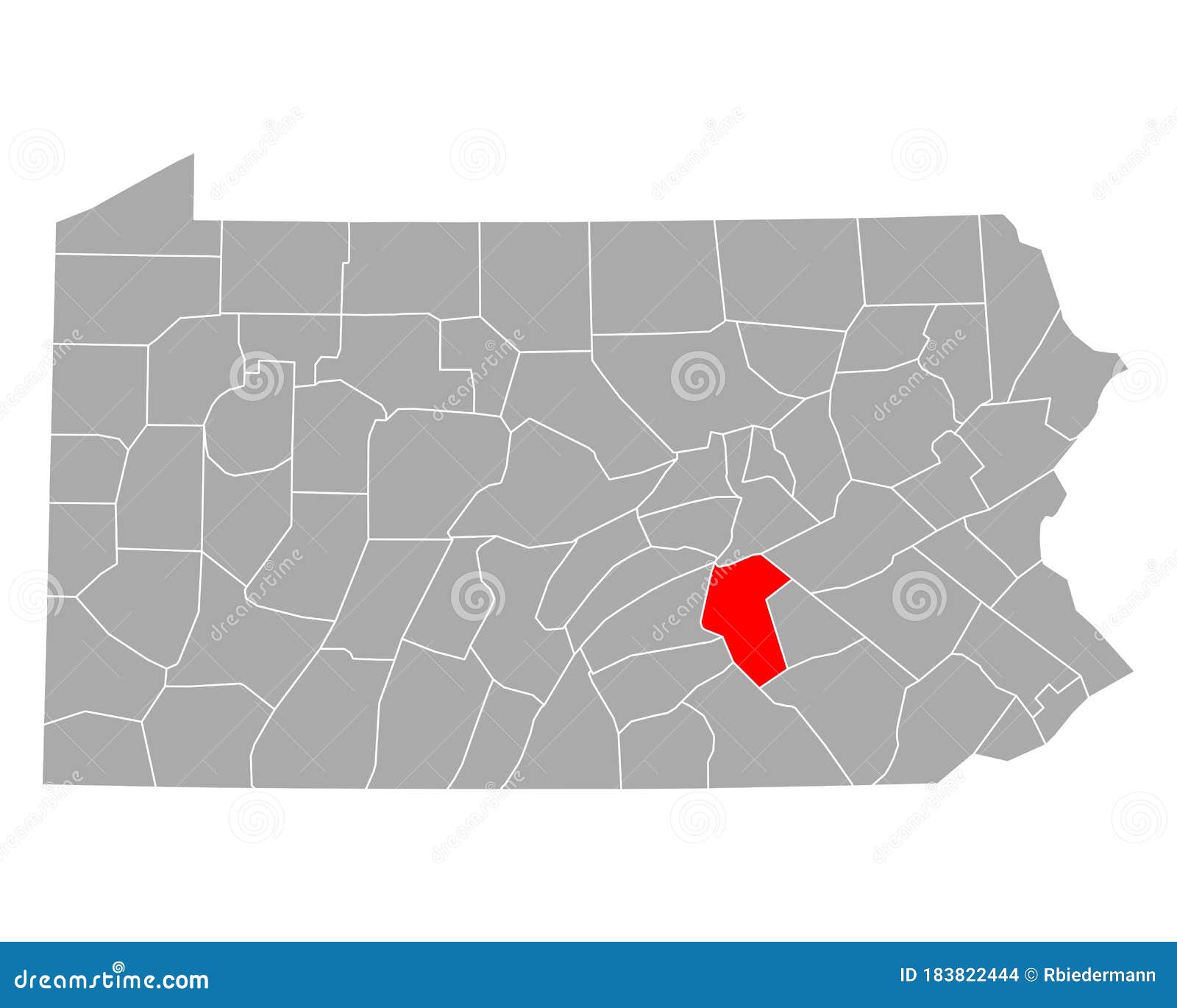 Dauphin County, Pennsylvania Outline Map Set Vector Illustration ...
