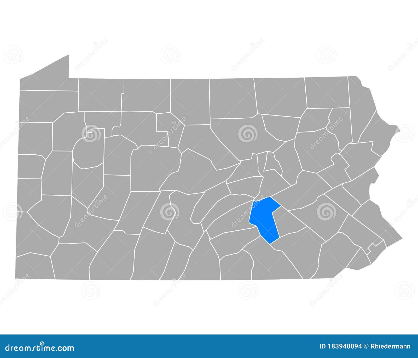 Dauphin County, Pennsylvania Outline Map Set Vector Illustration ...