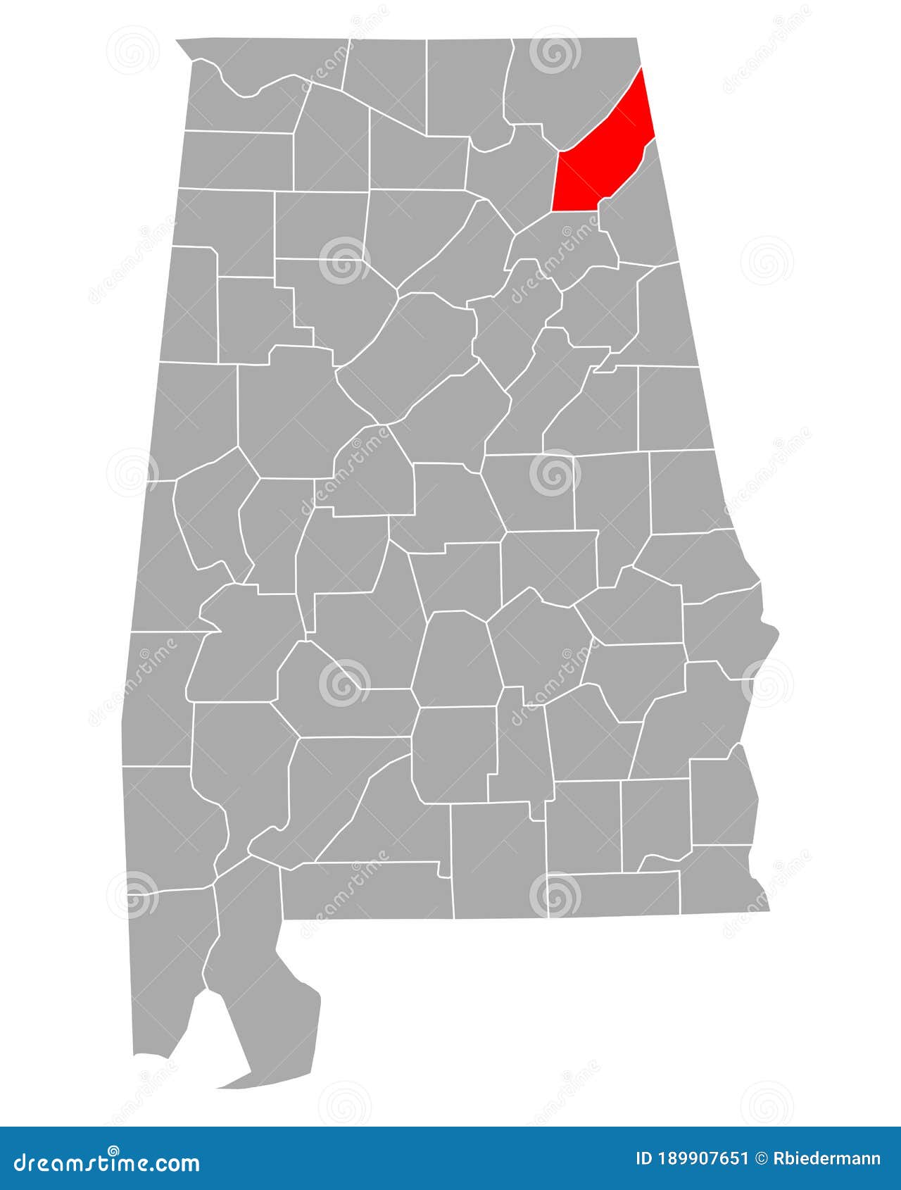 Map of DeKalb in Alabama stock vector. Illustration of geography ...
