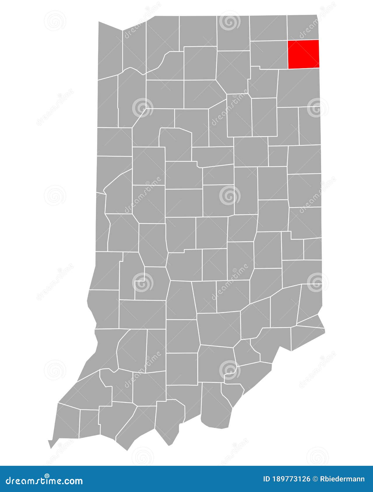 Map of DeKalb in Indiana stock vector. Illustration of gray - 189773126