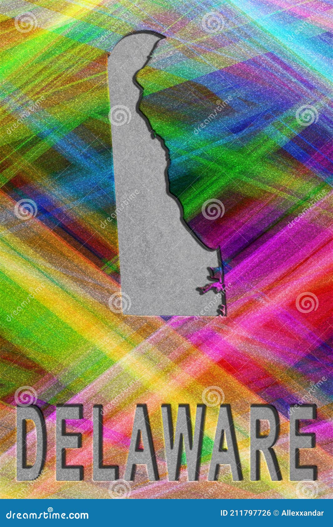 Colorful Delaware Political Map With Clearly Labeled, Separated Layers ...