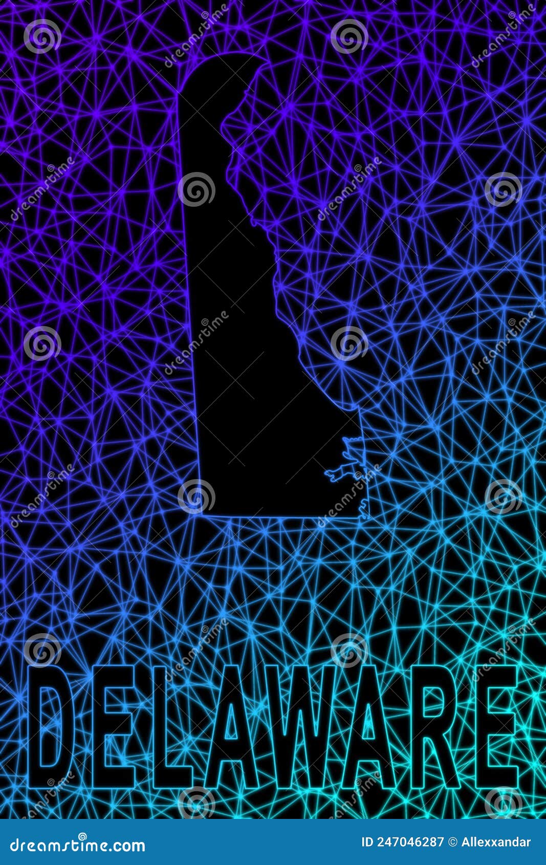 Delaware Line Map Vector Illustration | CartoonDealer.com #210566344