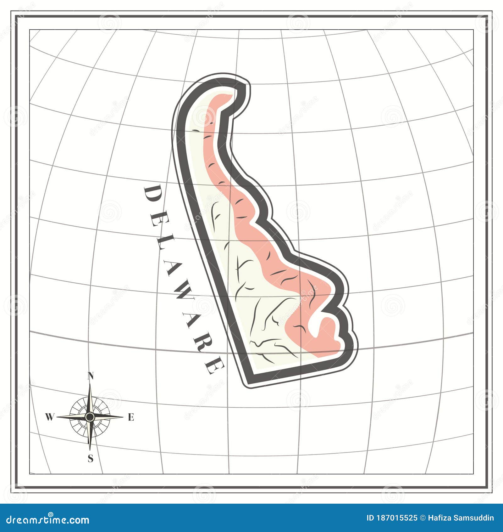 Map of Delaware State. Vector Illustration Decorative Design Stock ...