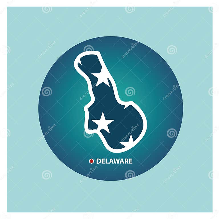 Map of Delaware State. Vector Illustration Decorative Design Stock ...
