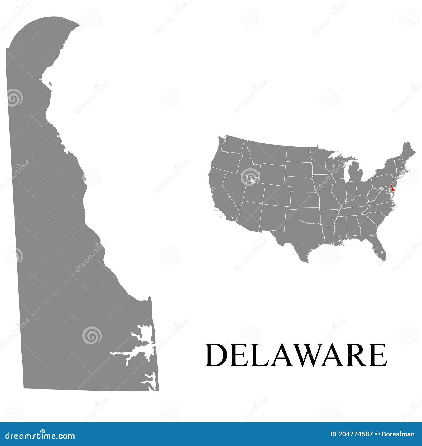 Map of the Delaware stock vector. Illustration of symbol - 204774587