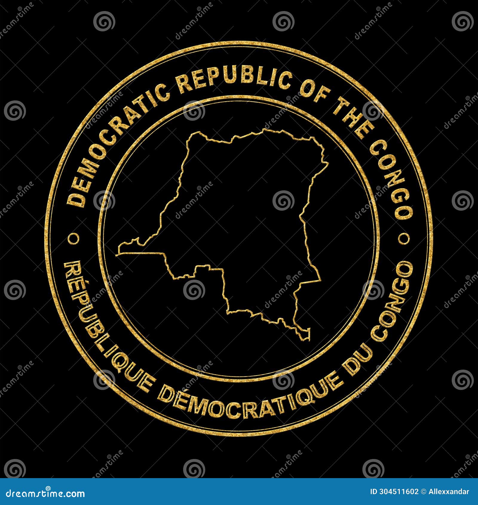 Republic Of The Congo, Also Known As The Congo, Gray Political Map ...