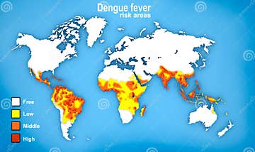 Map of Dengue fever spread stock illustration. Illustration of pathogen ...