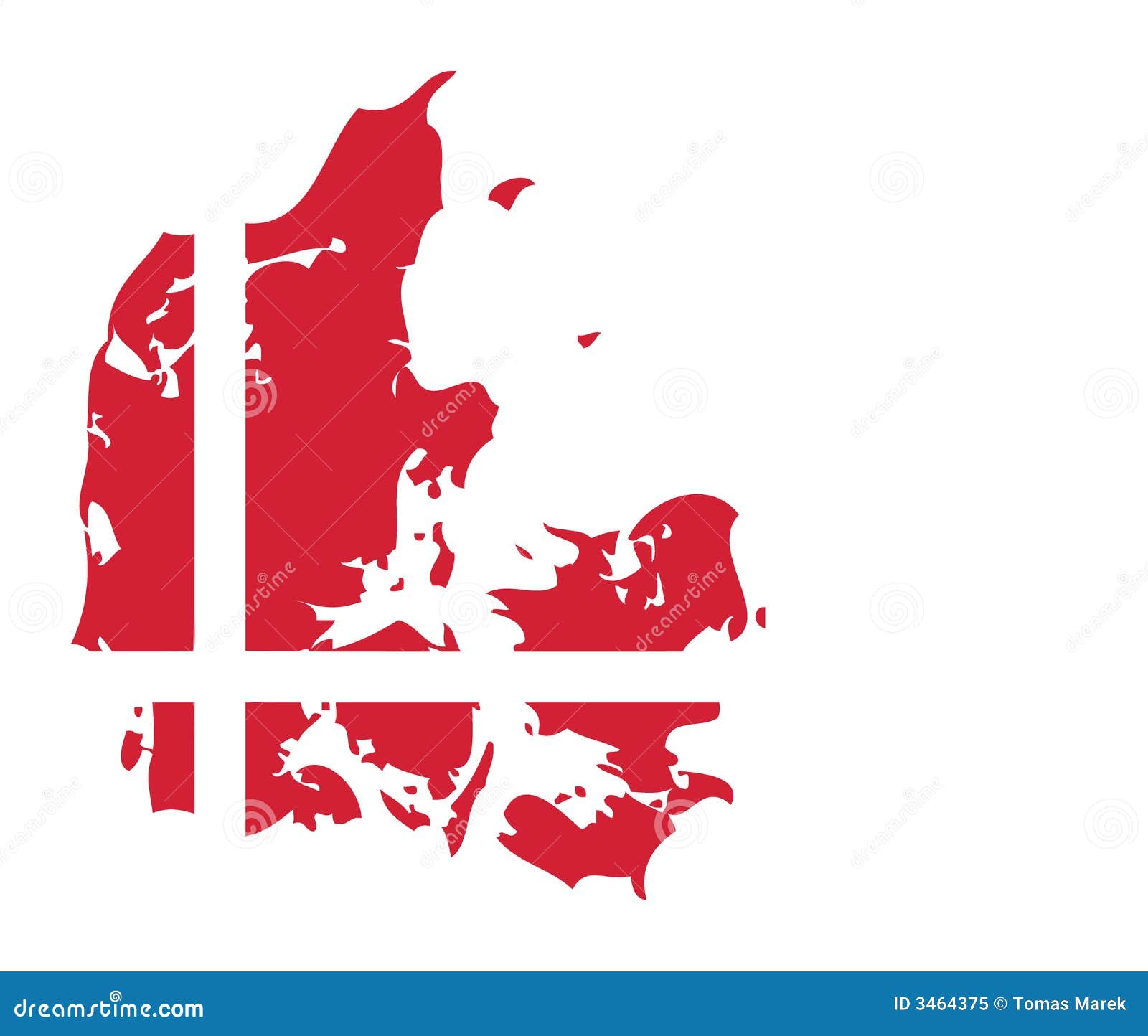 Map of Denmark stock illustration. Illustration of nation - 3464375