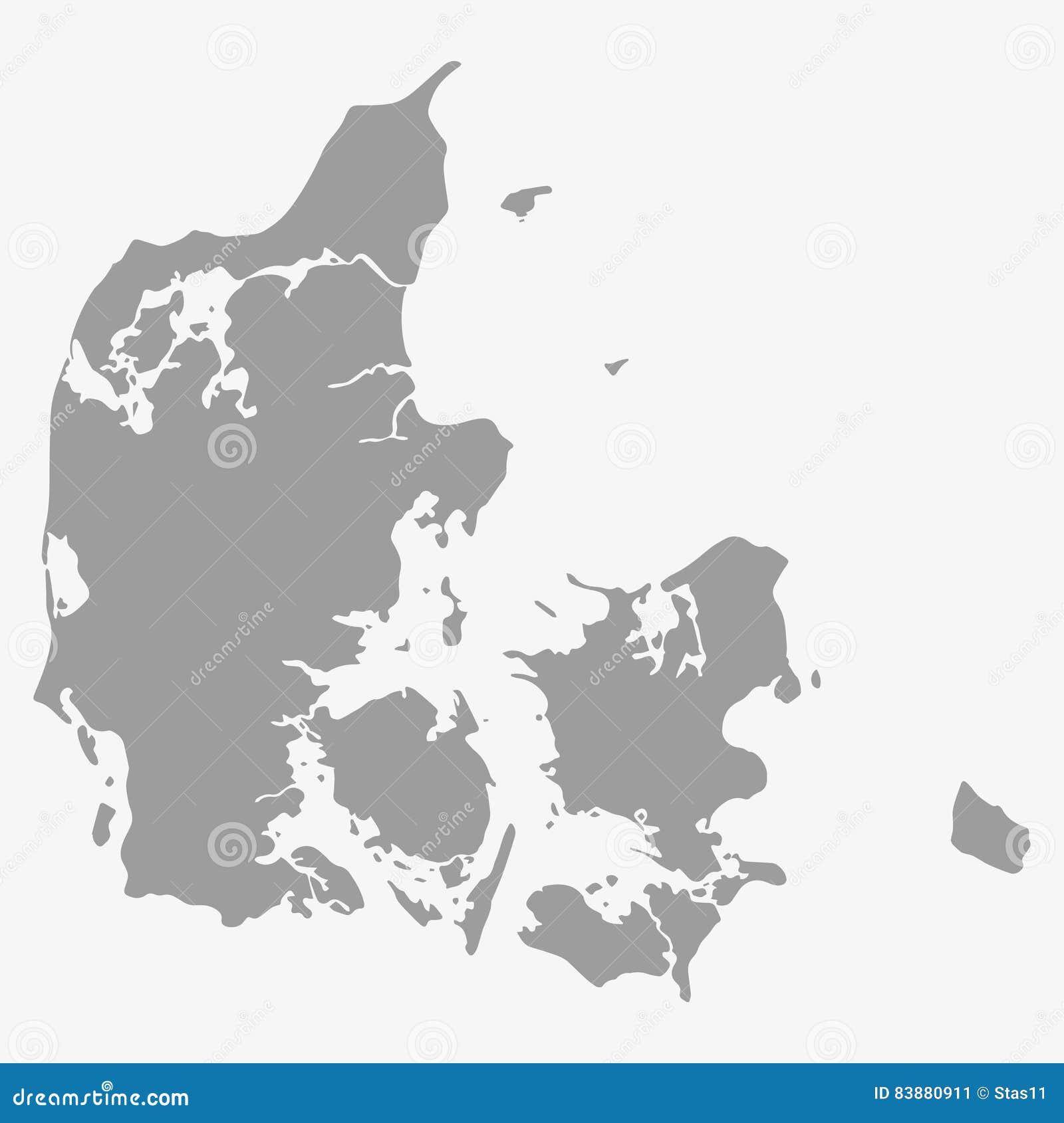 Denmark Map With Gray Tone On Png Or Transparent Background ...