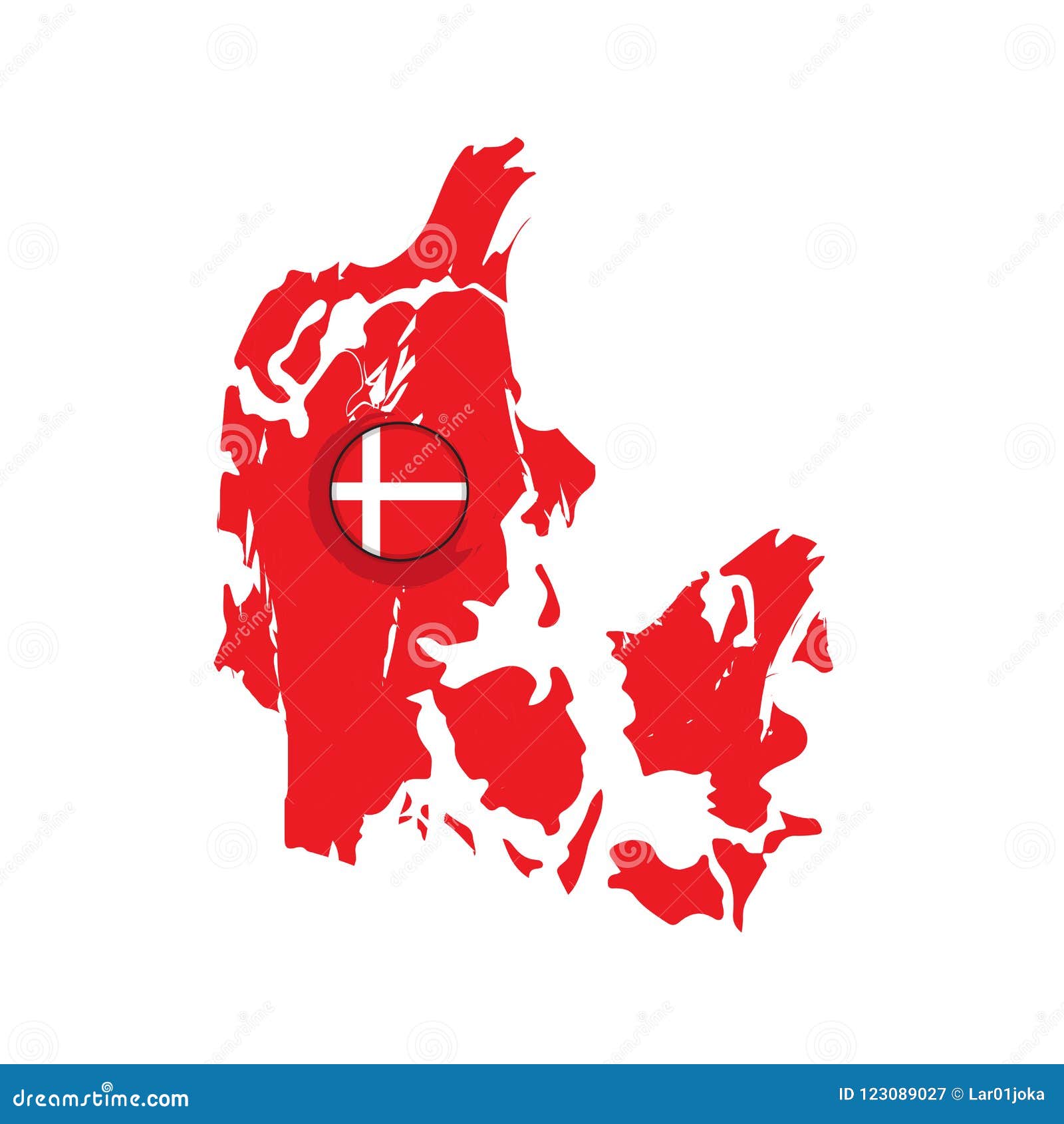Map of Denmark with a Label Stock Vector - Illustration of design ...
