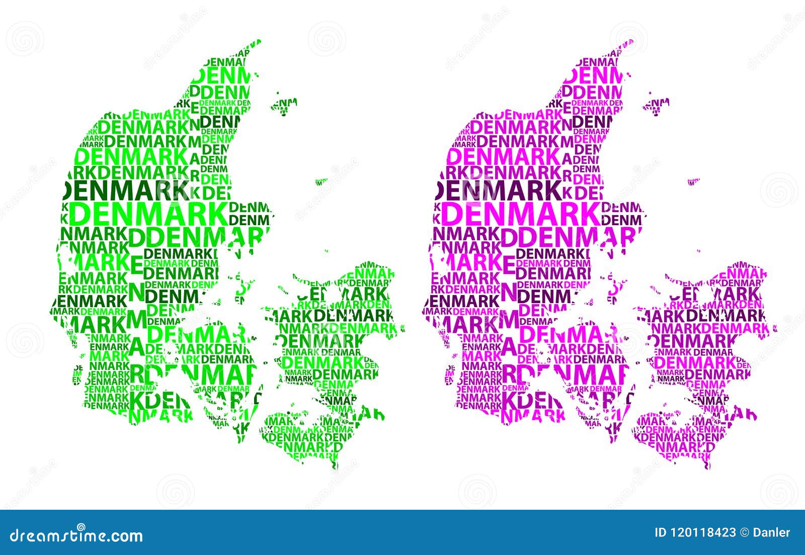 Map of Denmark - Vector Illustration Stock Vector - Illustration of ...