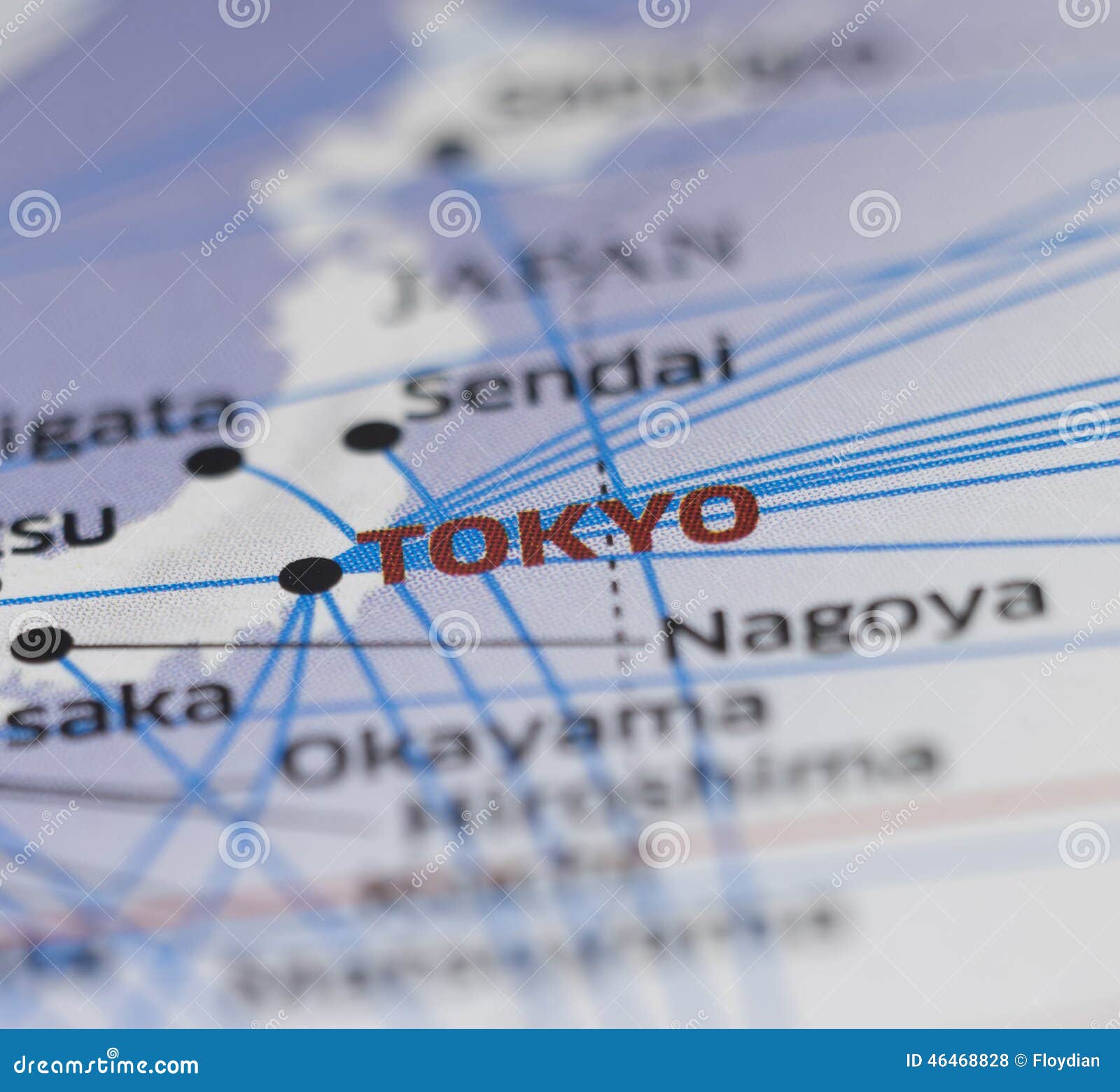 Map Details Highlight Tokyo Stock Photo - Image of efficiently, tokyo ...