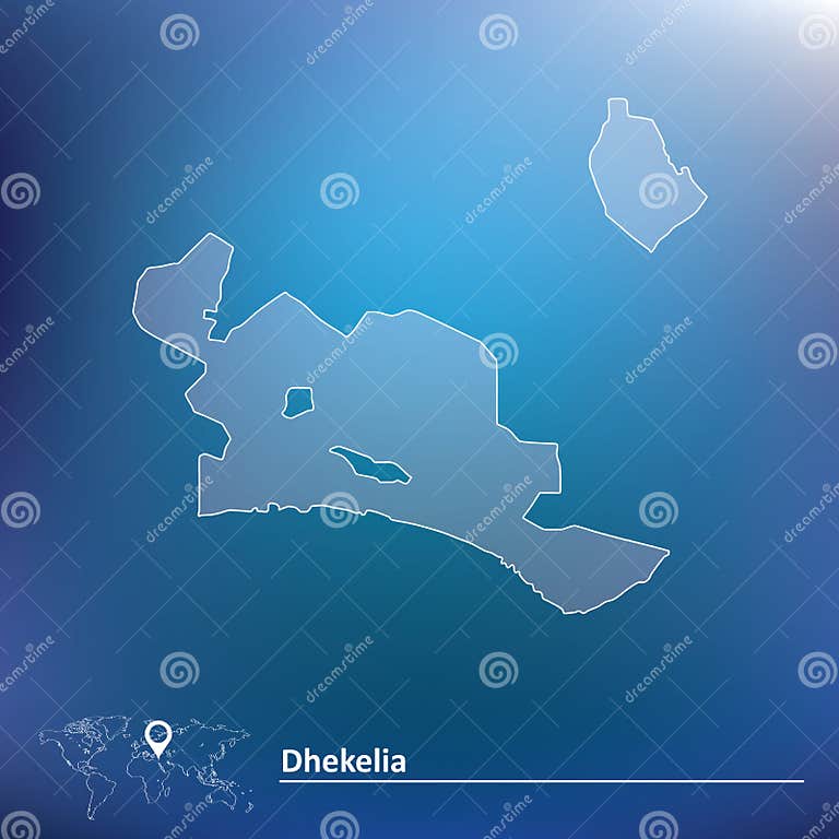 Map of Dhekelia stock vector. Illustration of transportation - 125149435