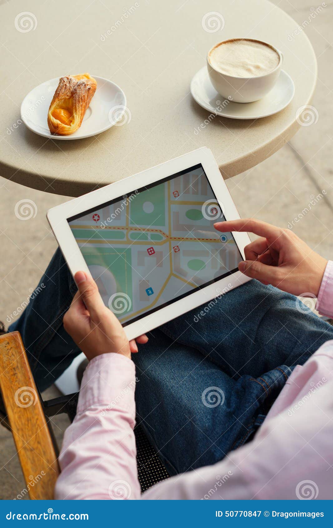 Map on digital tablet stock image. Image of tablet, technology - 50770847