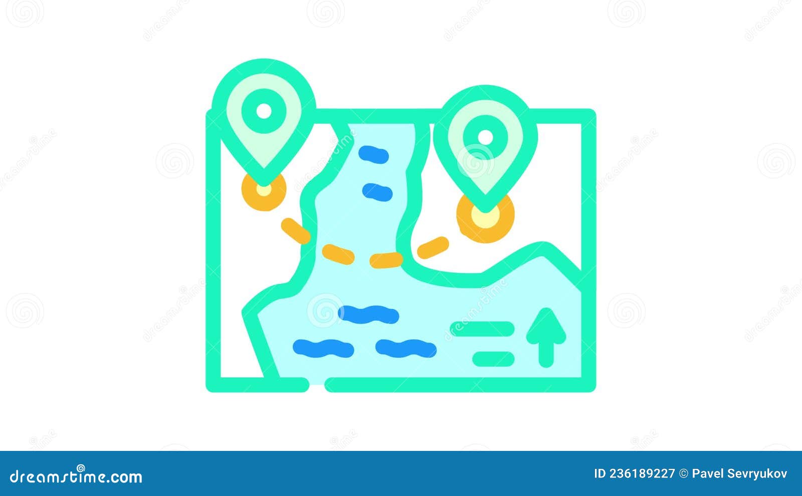 Map Direction Color Icon Animation Stock Video - Video of direction ...
