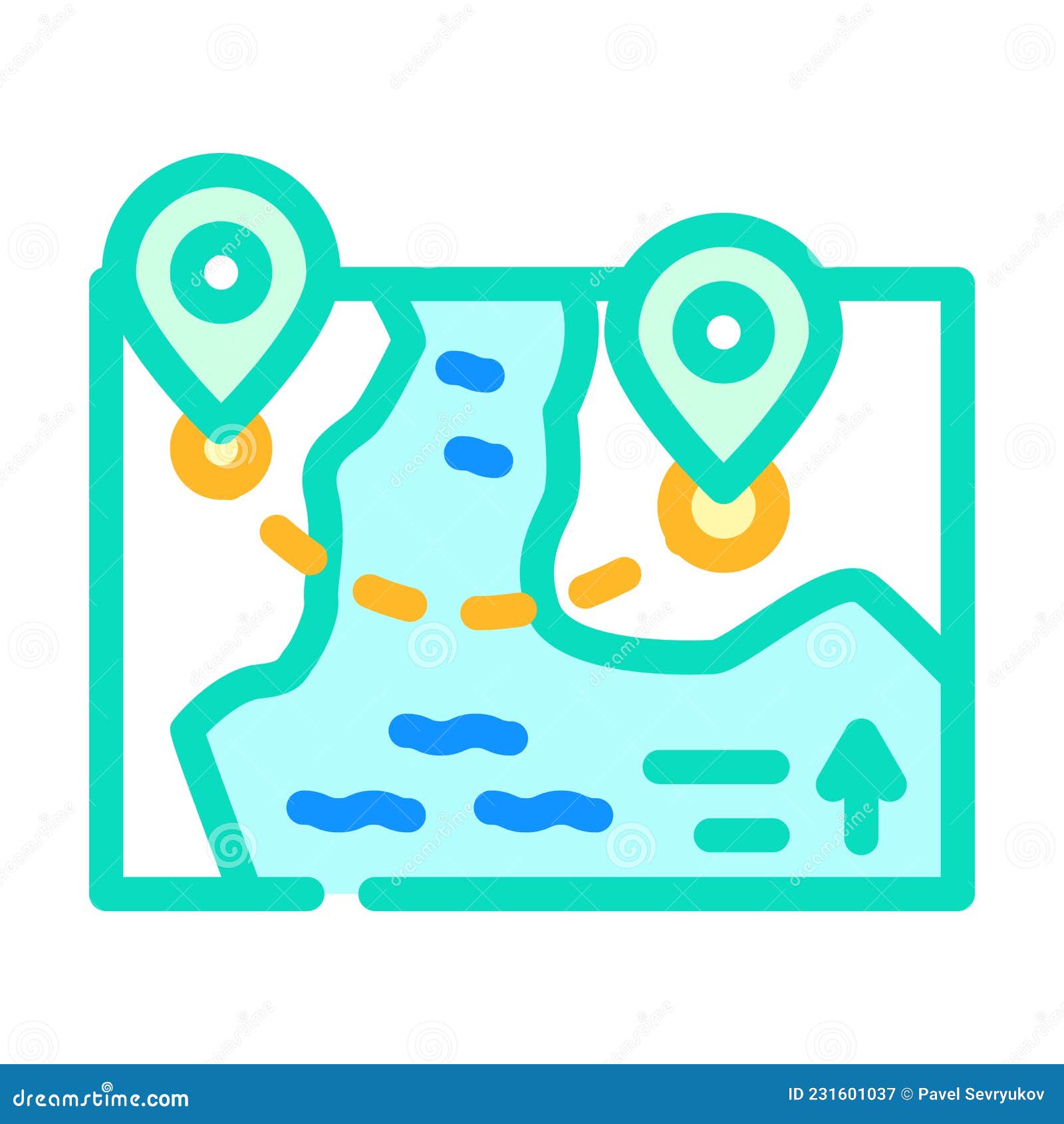 Map Direction Color Icon Vector Illustration Stock Vector ...